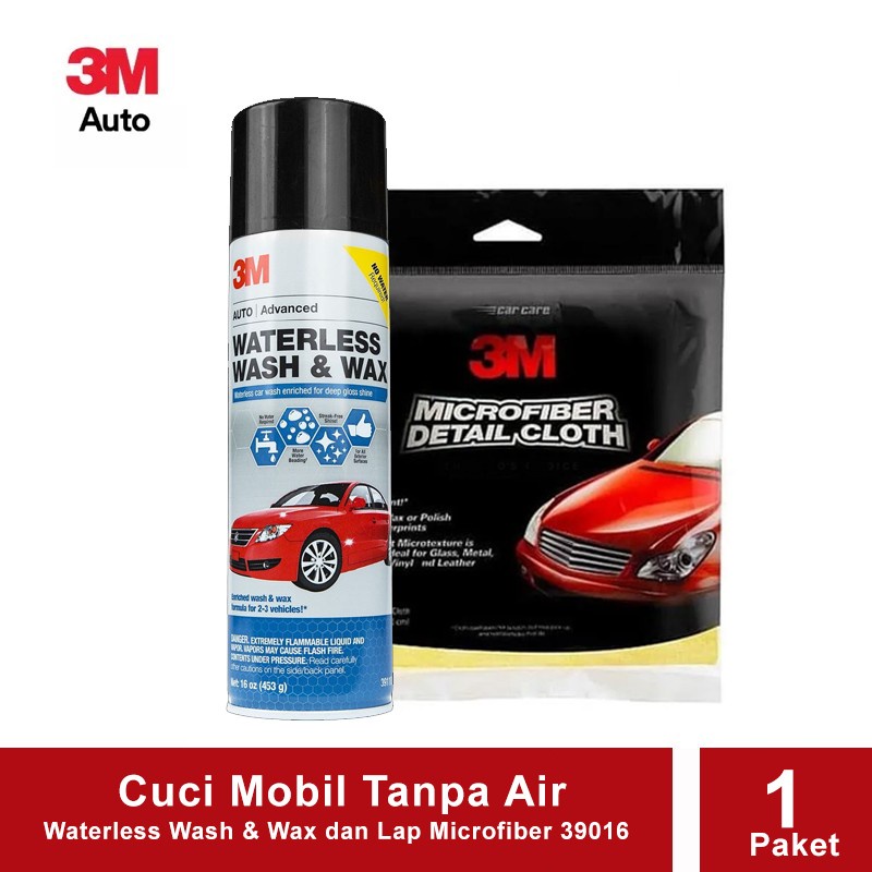Jual 3M Paket Cuci Mobil Tanpa Air Waterless Wash and Wax dan 39016 ...