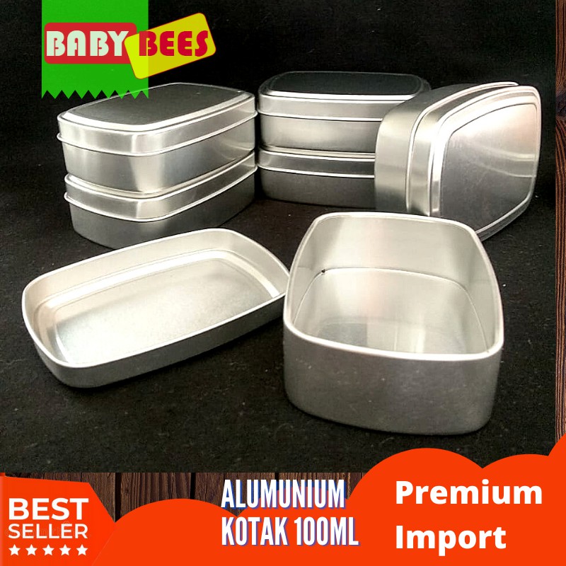 Jual POT KALENG KOTAK 100gr POMADE JAR ALUMUNIUM KOTAK SILVER | Shopee ...