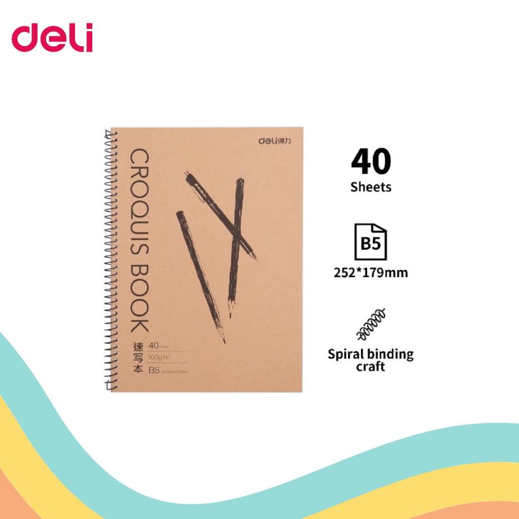 Jual SKETCH BOOK / BUKU SKETSA DELI B5 7697 (1 PCS) | Shopee Indonesia