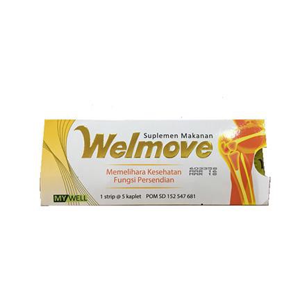 Jual WELMOVE 1 STRIP ISI 5 KAPLET / Suplemen mengatasi nyeri sendi ...