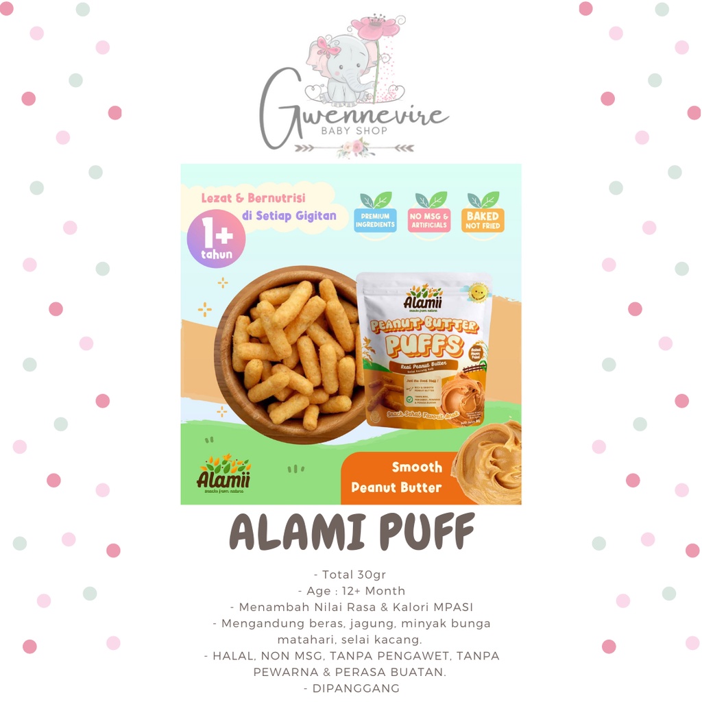 Jual ALAMI Puffs Snack Sehat Untuk MPASI / Snack Anak Sehat / Snack ...