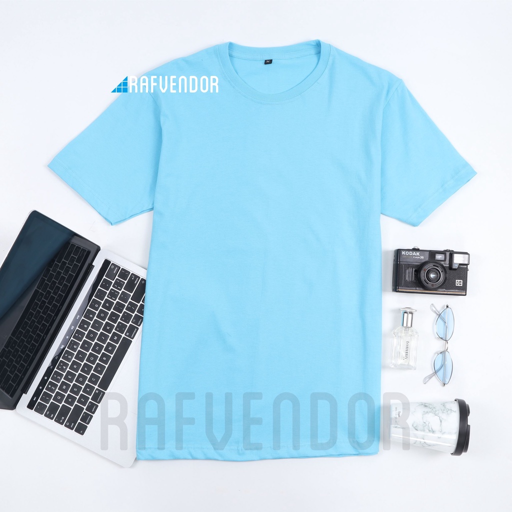 Jual KAOS POLOS BIRU BABY PENDEK COTTON 30S | Shopee Indonesia