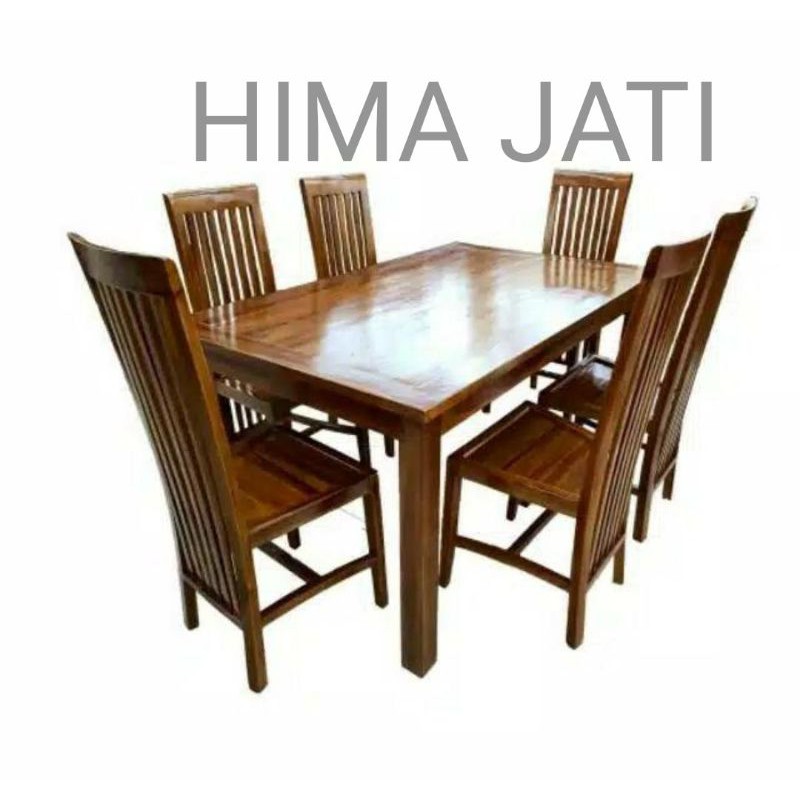 Jual Meja makan Murah terbaru kayu Jati 100% type BALERO | Shopee Indonesia