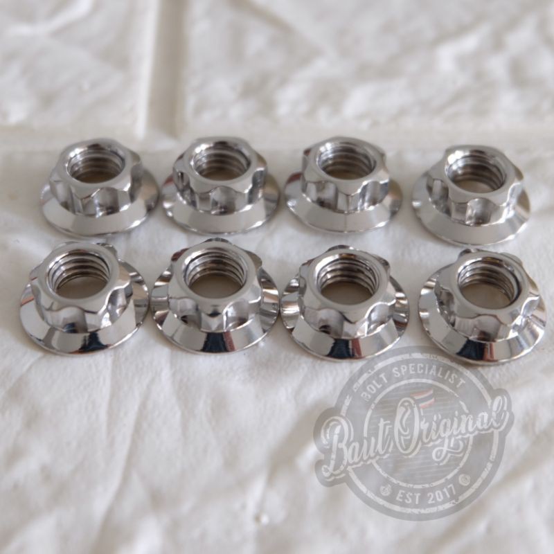 Jual mur 12 new gear probolt silver mur baut 12 original heng thailand ...