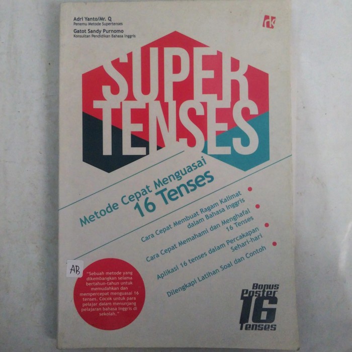 Jual BUKU SUPER TENSES METODE CEPAT MENGUASAI 16 TENSES | Shopee Indonesia