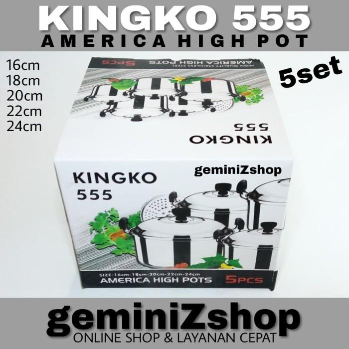 Jual Panci Set Kingko 555 Isi 5Set Plus Steamer | Shopee Indonesia
