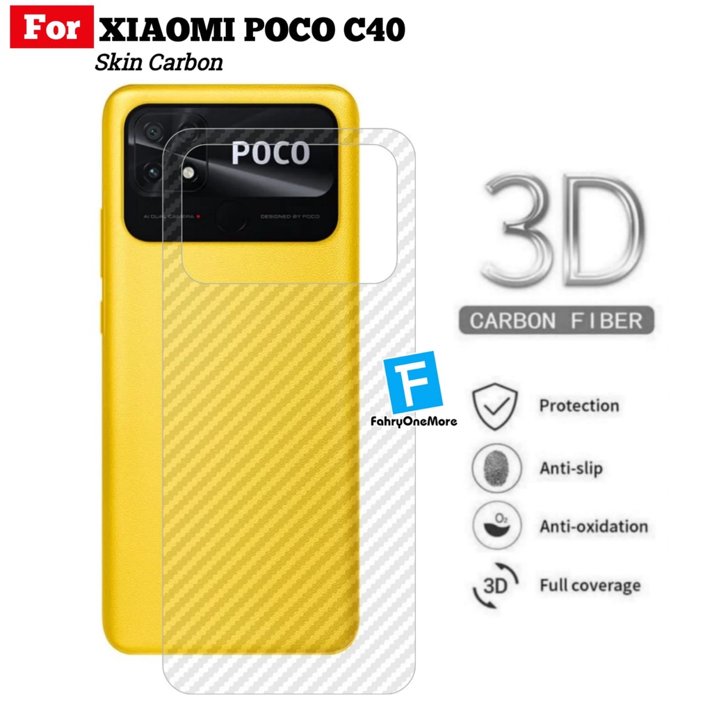 Jual Skin Carbon Poco C40 Back Skin Garskin Anti Jamur Belakang ...
