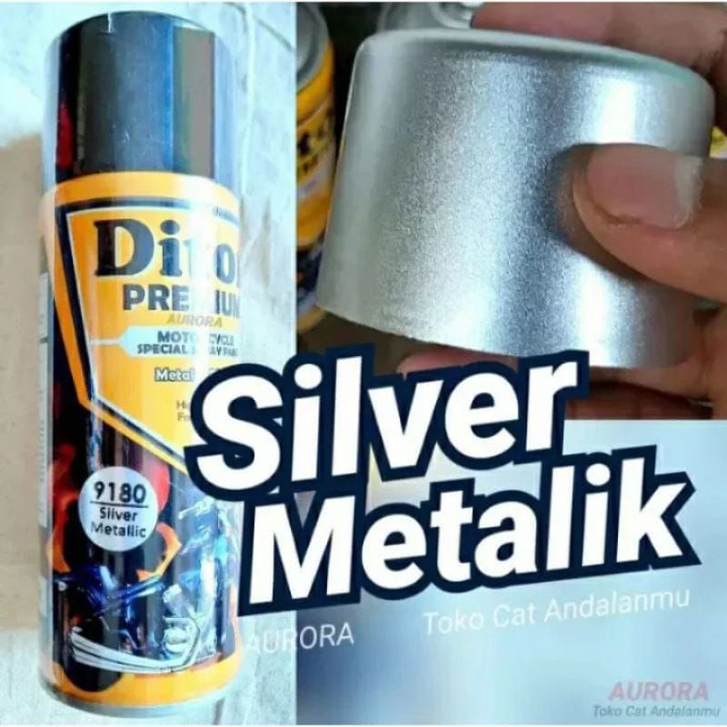 Jual Cat Pilok Diton Premium 9180 Silver Metalik 400ml Silfer Met ...