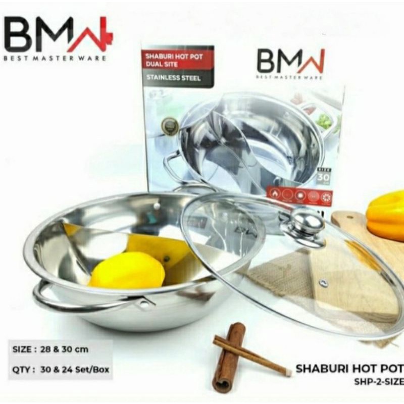 Jual Panci Hotpot Sekat / Suki Shabu Stainless Pot 28 & 30 Cm / PANCI ...