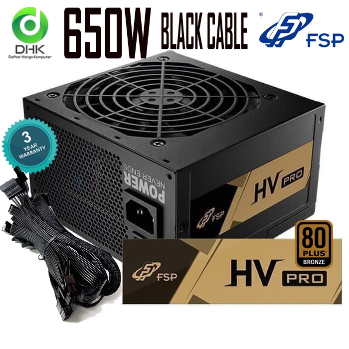 Jual Power Supply FSP HV Pro 650W 80+ Bronze PSU | Shopee Indonesia