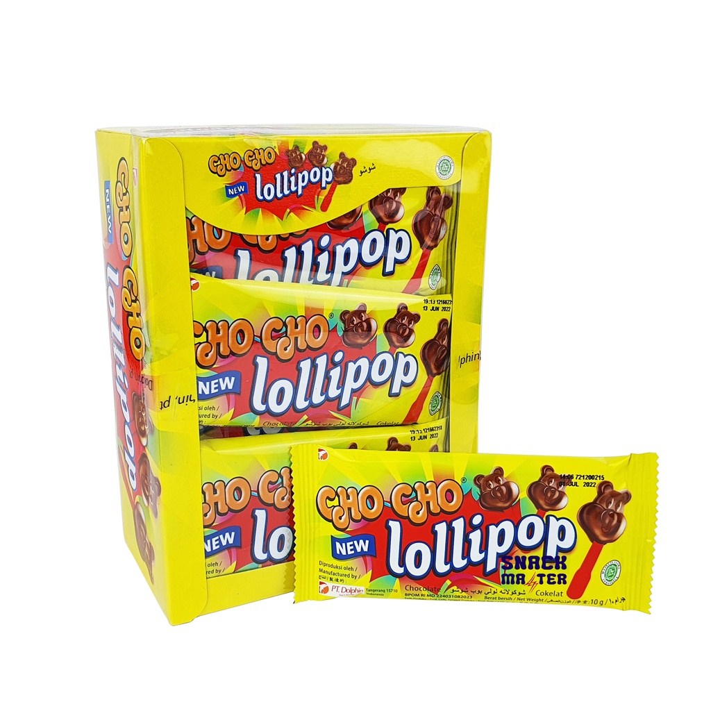 Jual ChoCho Cokelat Lolipop BOX - Netto 24 pcs x 8 gr | Shopee Indonesia