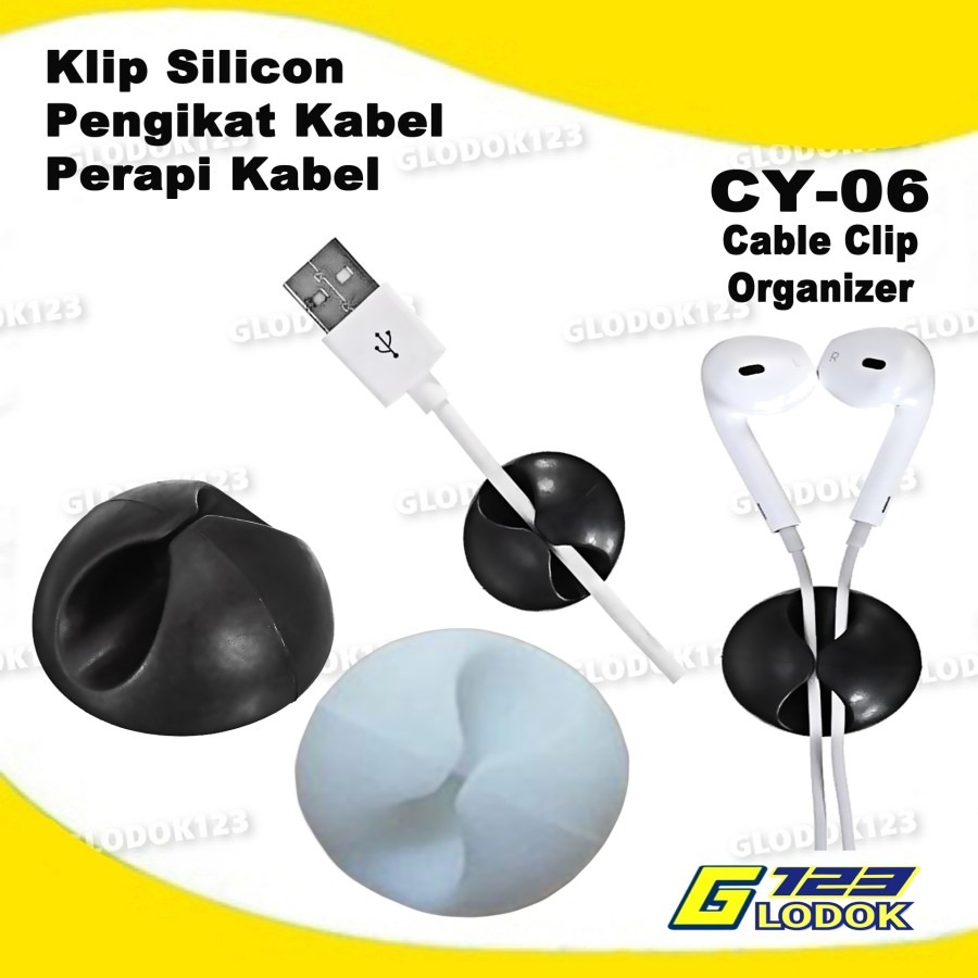 Jual Kabel Klip Pengikat Kabel Organizer Cable Clip Holder | Shopee ...