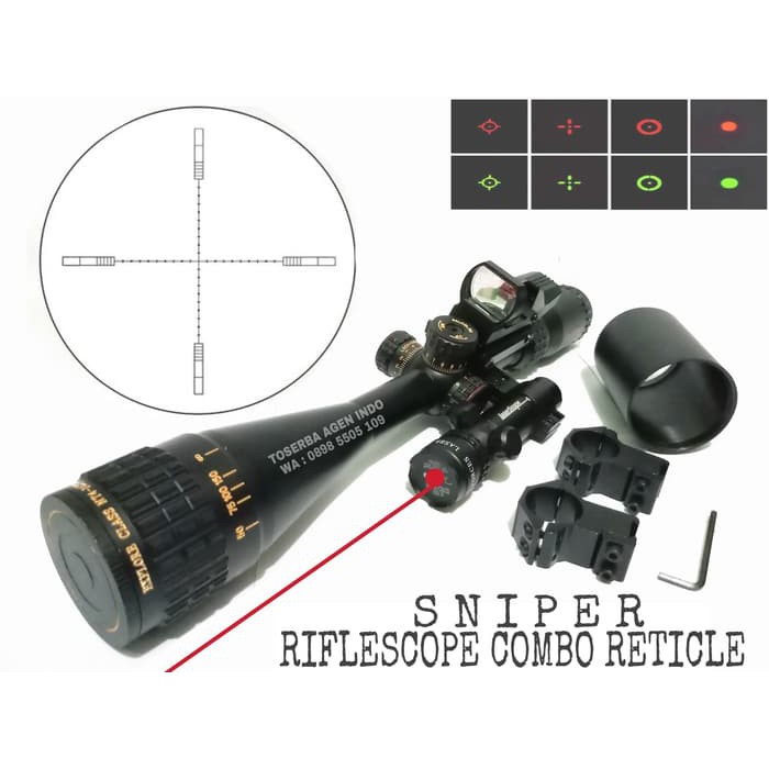 Jual Telescope Riflescope Sniper NT 4-16x50 AOGL With Holosight Red ...