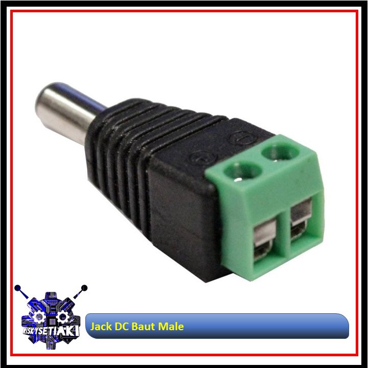 Jual Jack DC Baut Male / Konektor DC Male untuk CCTV / Arduino | Shopee ...