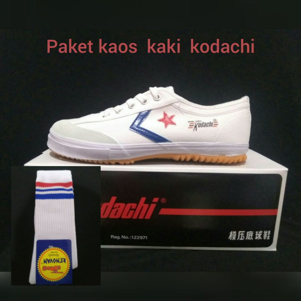 Jual sepatu capung kodachi bintang putih paket kaos kaki | Shopee Indonesia