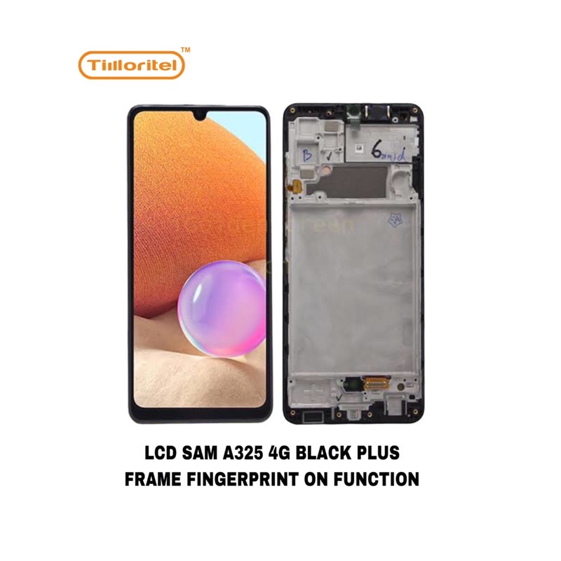 Jual LCD SAMSUNG A325 4G ATAU A32 4G BLACK ORI PLUS FRAME FINGERPRINT ON FUNCTION | Shopee Indonesia