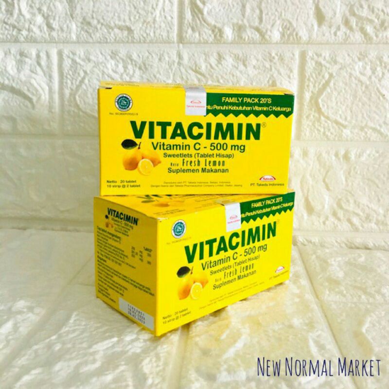 Jual VITACIMIN 1 Box isi 20 Tablet Vitamin C 500mg (Family Pack ...