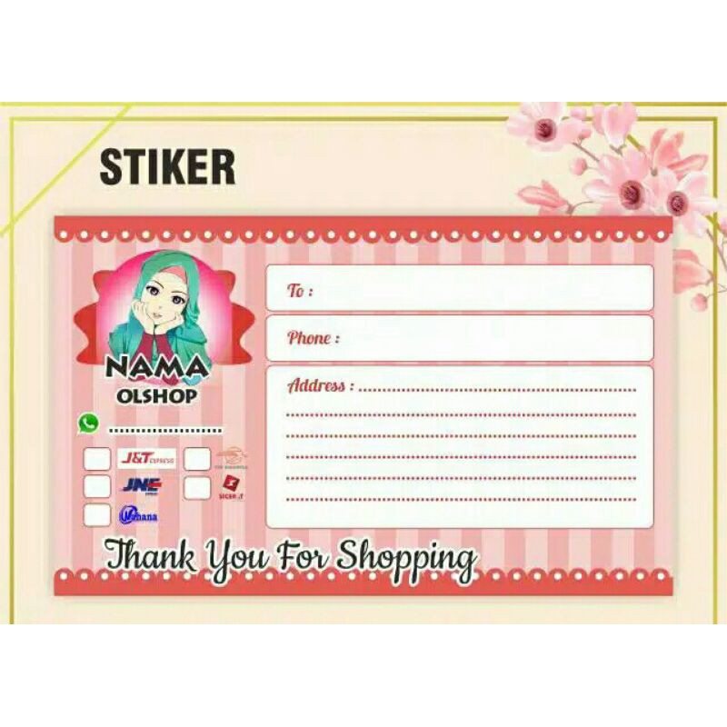 Jual stiker label pengiriman olshop 50pcs | Shopee Indonesia