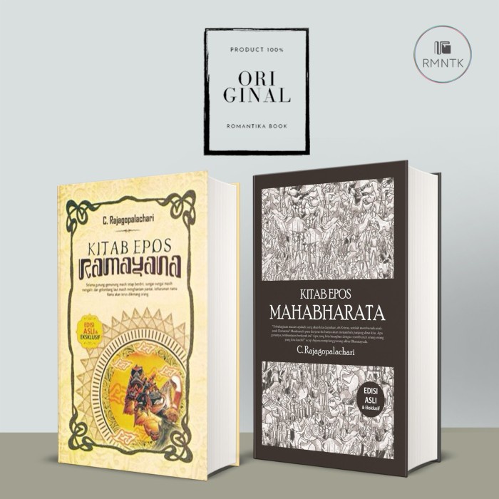 Jual PAKET Kitab Epos Mahabharata Ramayana: Edisi Asli (HARD COVER) - C ...