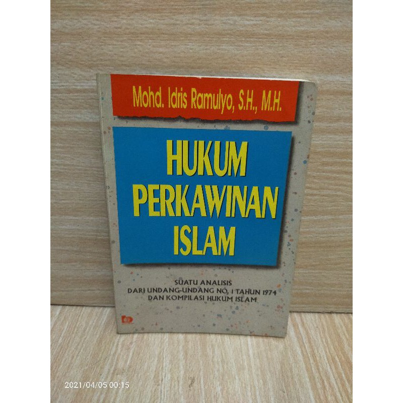 Jual Buku Hukum Perkawinan Islam By Mohd.Idris Ramulyo SH.MH | Shopee Indonesia