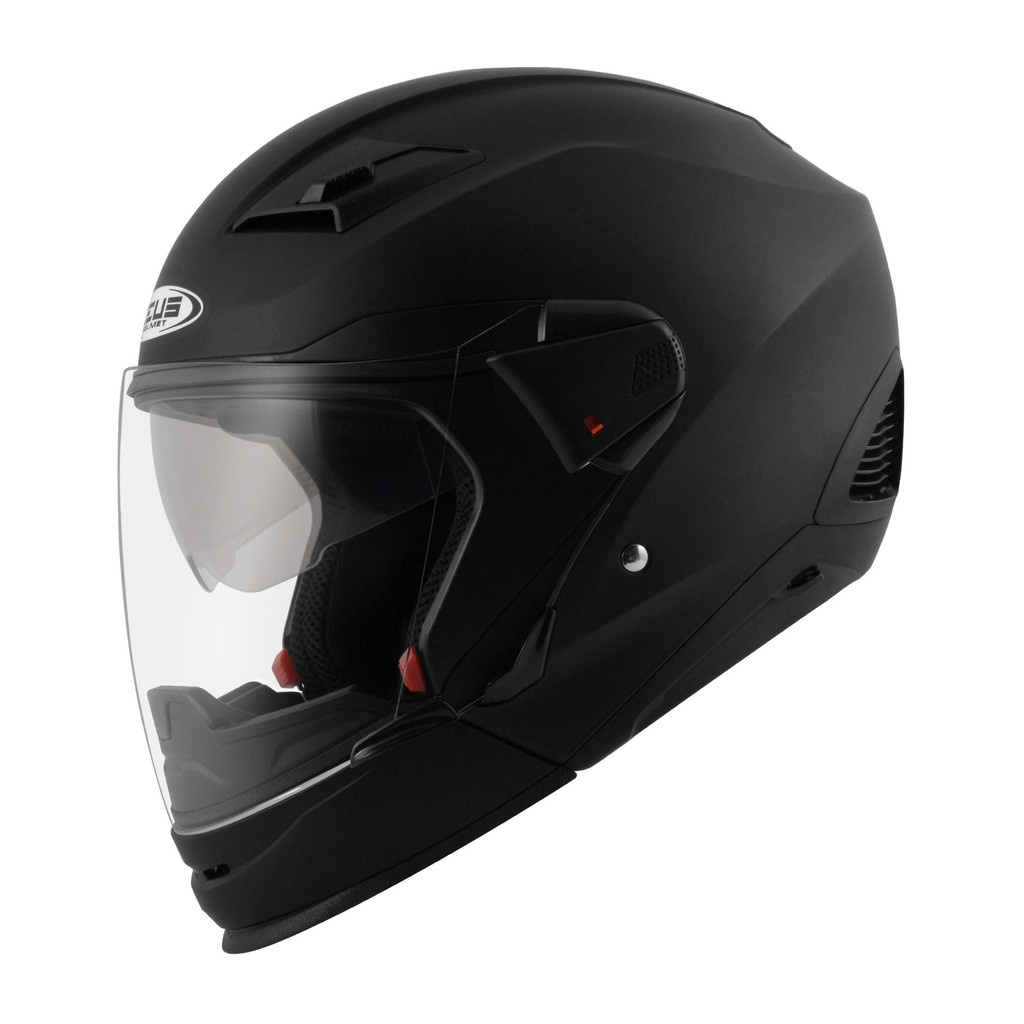 Jual ZEUS 611C MATT BLACK | HELM ZEUS MODULAR | HELM HALF FULL FACE ...