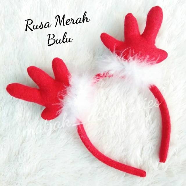 Jual Bando Natal Dewasa Desain Tanduk Rusa Bulu Bando Rusa | Shopee ...