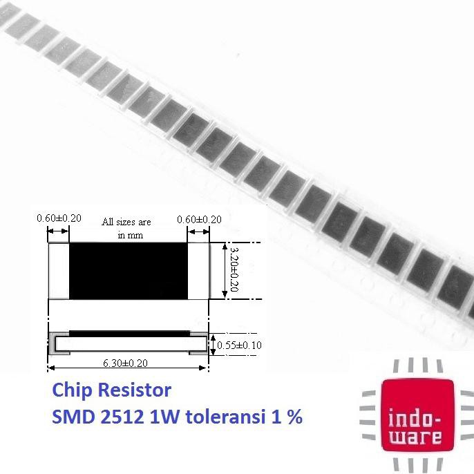 Jual 390R 390Ohm 390 R 390 Ohm Code 3900 Chip Resistor Smd 2512 1W 1% ...