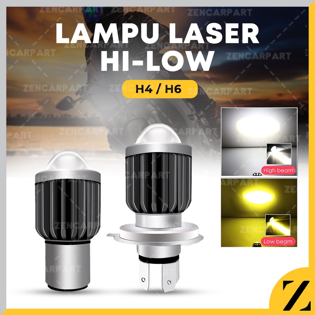 Jual Lampu Utama LED Laser D2 High Low LASER Putih Kuning AC DC Hi Lo Mobil Motor H4 H6 12-24V ...
