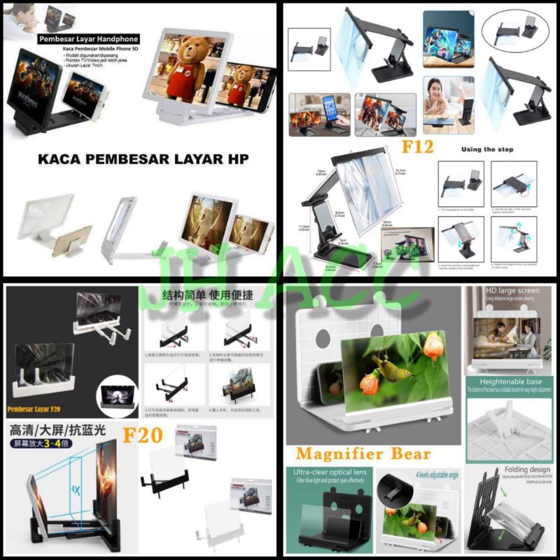 Jual KACA PEMBESAR LAYAR HP F3 / F12 / F20 / BEAR / CURVED ENLARGED ...