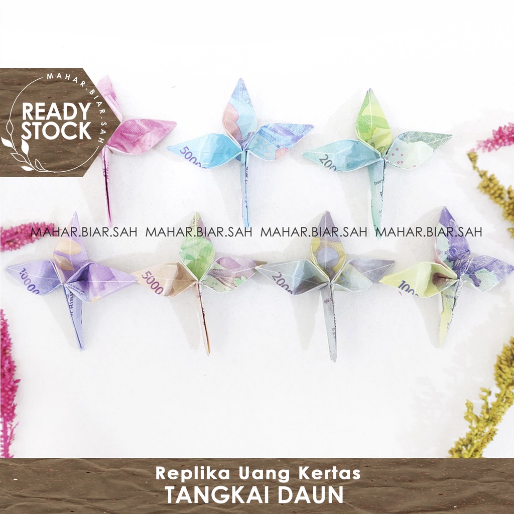 Jual RS Origami Tangkai Daun dari Replika Uang Kertas / Mahar ...