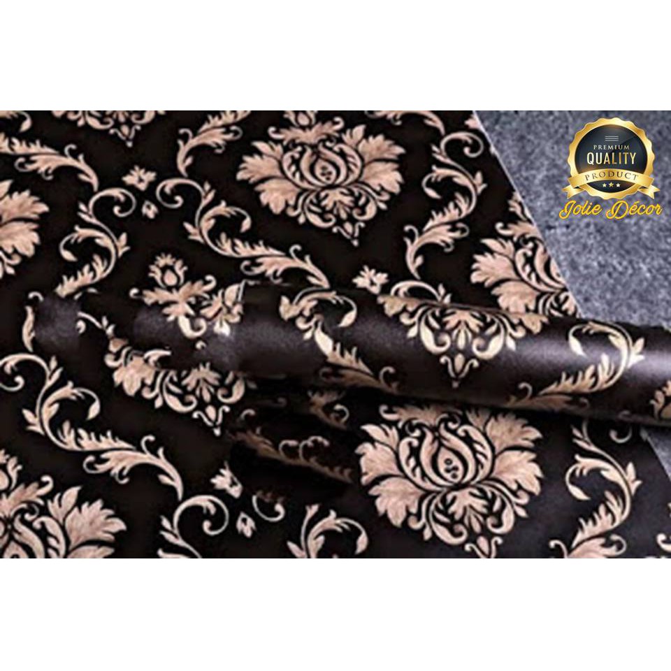 Jual Wallpaper Sticker - Batik Gold Dasar Hitam (45 cm x 10 m) | Shopee ...