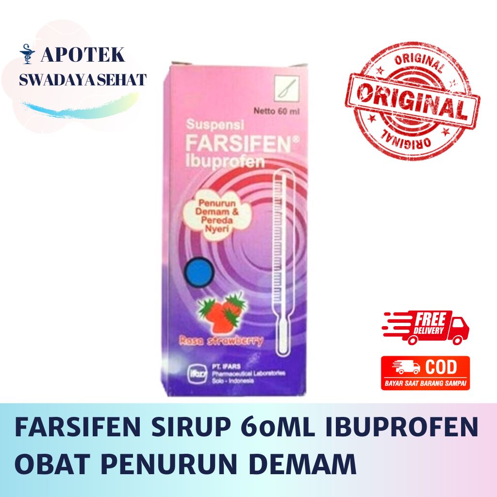 Jual FARSIFEN SYRUP 60ML - Obat Penurun Demam Pereda Nyeri Panas Anak ...