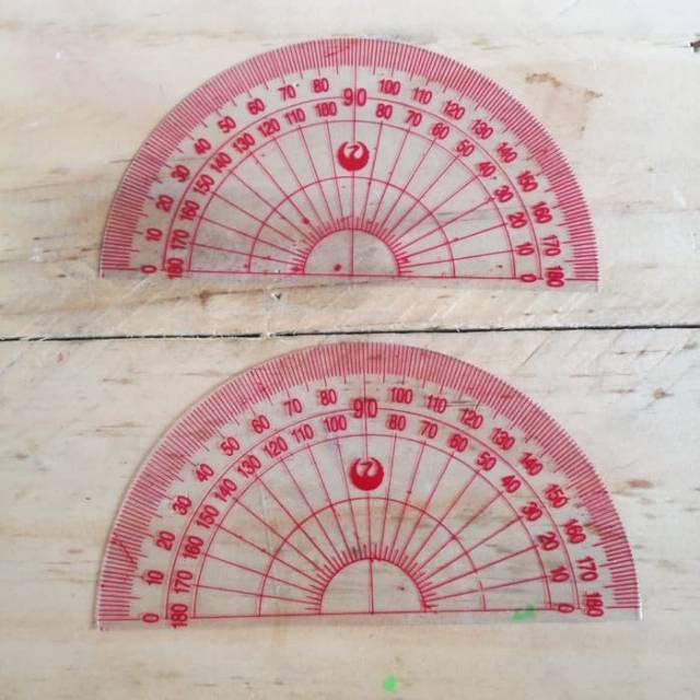 Jual Penggaris Busur Plastik Murah 180 Penggaris Protractor 180 ...
