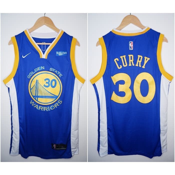 Jual JERSEY BASKET NBA GSW #30 STEPHEN CURRY BIRU 18/19 (LOGO) | Shopee Indonesia