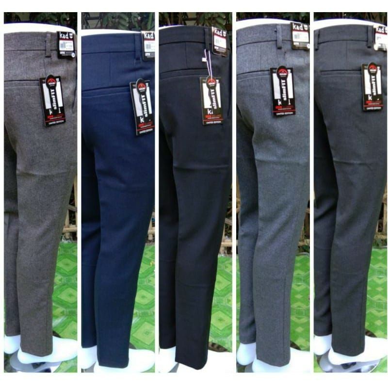 Jual CELANA KERJA, CELANA FORMAL, CELANA BAHAN PRIA SLIMFIT BAHAN DASAR KAIN WOOL VERSI TEBEL ...