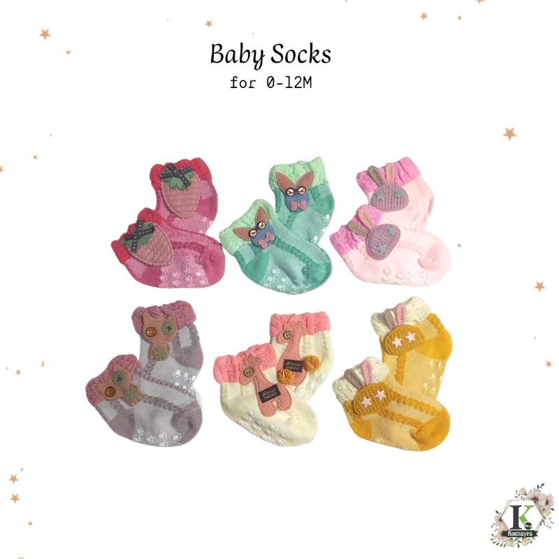 Jual Promo!! 0-12 Bulan 3in1 Kaos Kaki Bayi Baru Lahir New Born Lucu Murah | Shopee Indonesia
