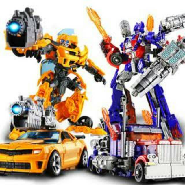 Jual Mainan action figure robot transformers bumblebee super change optimus prime B455 ROBOT ...