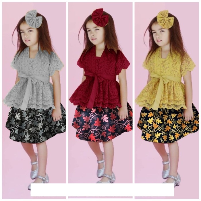 Jual Baju Setelan Rok Batik Seruni Anak Perempuan Remaja Umur 4 - 6 ...