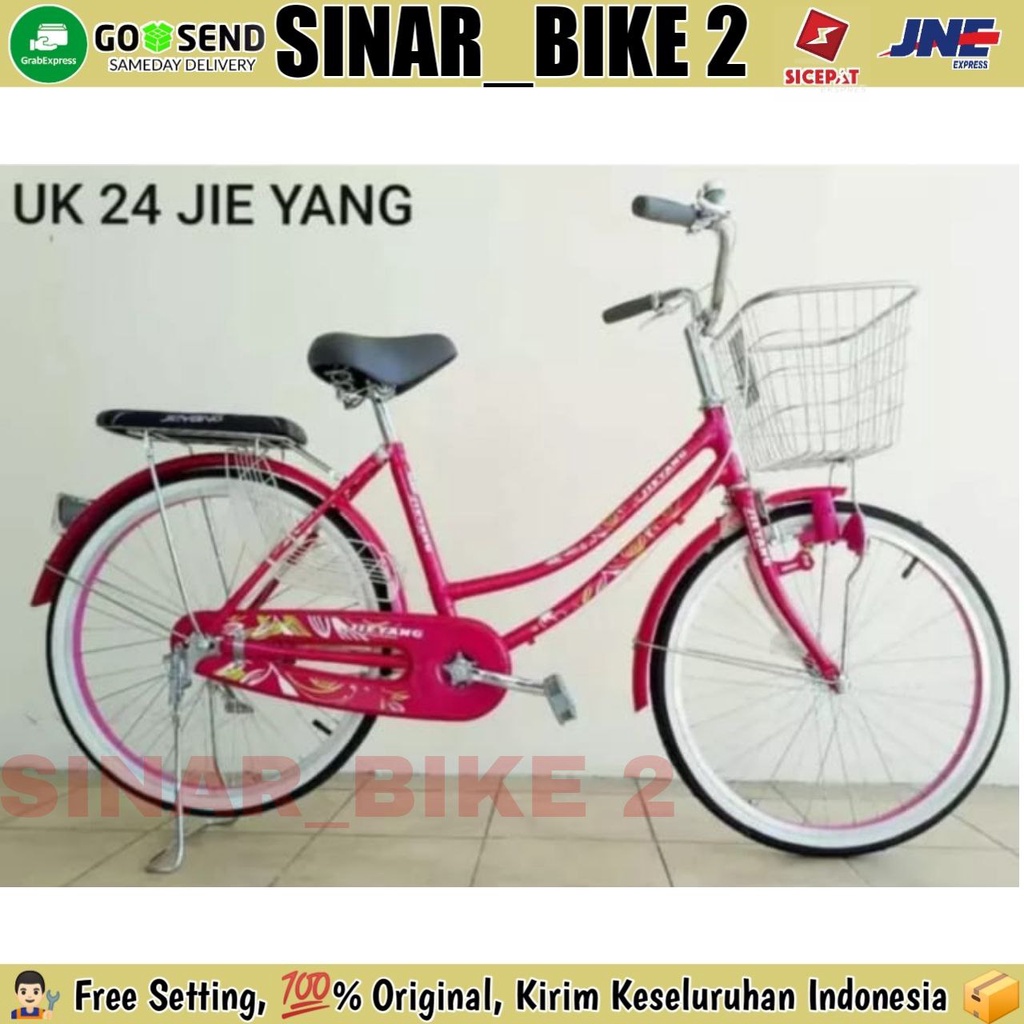 Jual Sepeda Keranjang Dewasa 20,24 & 26 Inch JIEYANG 01A City Bike | Shopee Indonesia