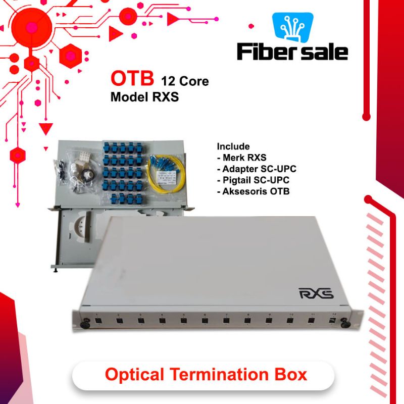 Jual otb 12 core\otb 12core\otb 12c model RXS lengkap adapter pigtail ...