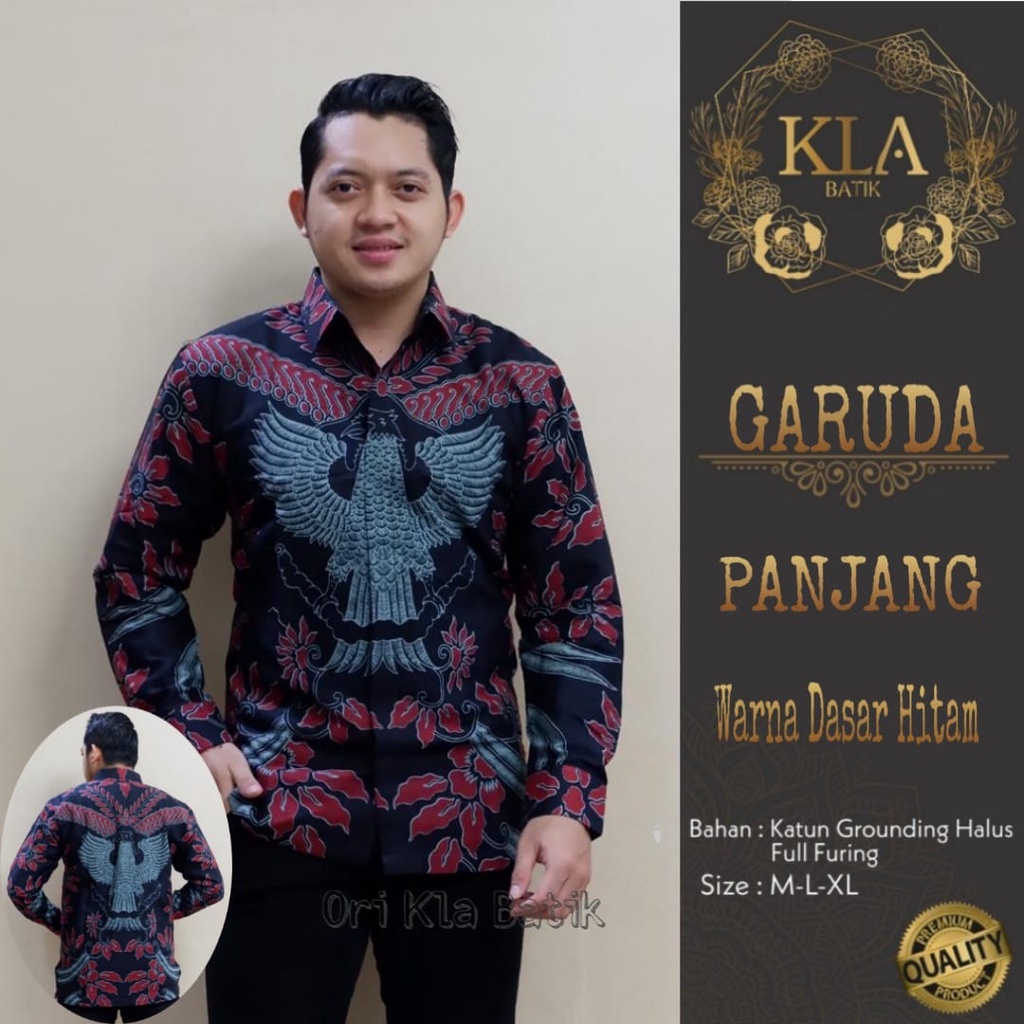 Jual GARUDA BAJU BATIK PRIA LENGAN PANJANG LAPIS FURING KEMEJA BATIK ...