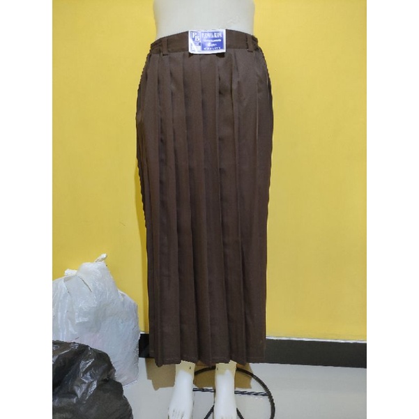 Jual seragam sekolah - rok panjang full rempel warna coklat SD SMP SMA bahan drill | Shopee ...