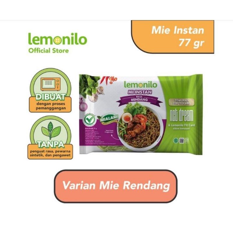 Jual Lemonilo Mie Instan Goreng Rendang 77 g | Shopee Indonesia