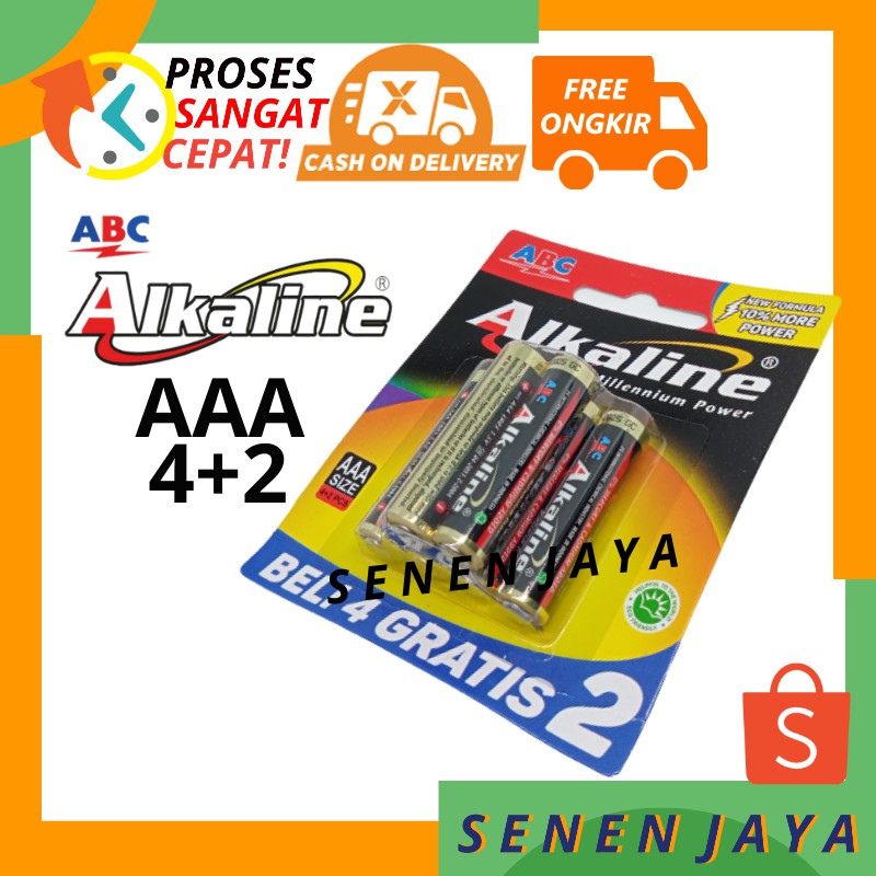 Jual ABC Alkaline AAA A3 4+2 Batre ABC Alkaline AAA Batre AAA Alkaline ...