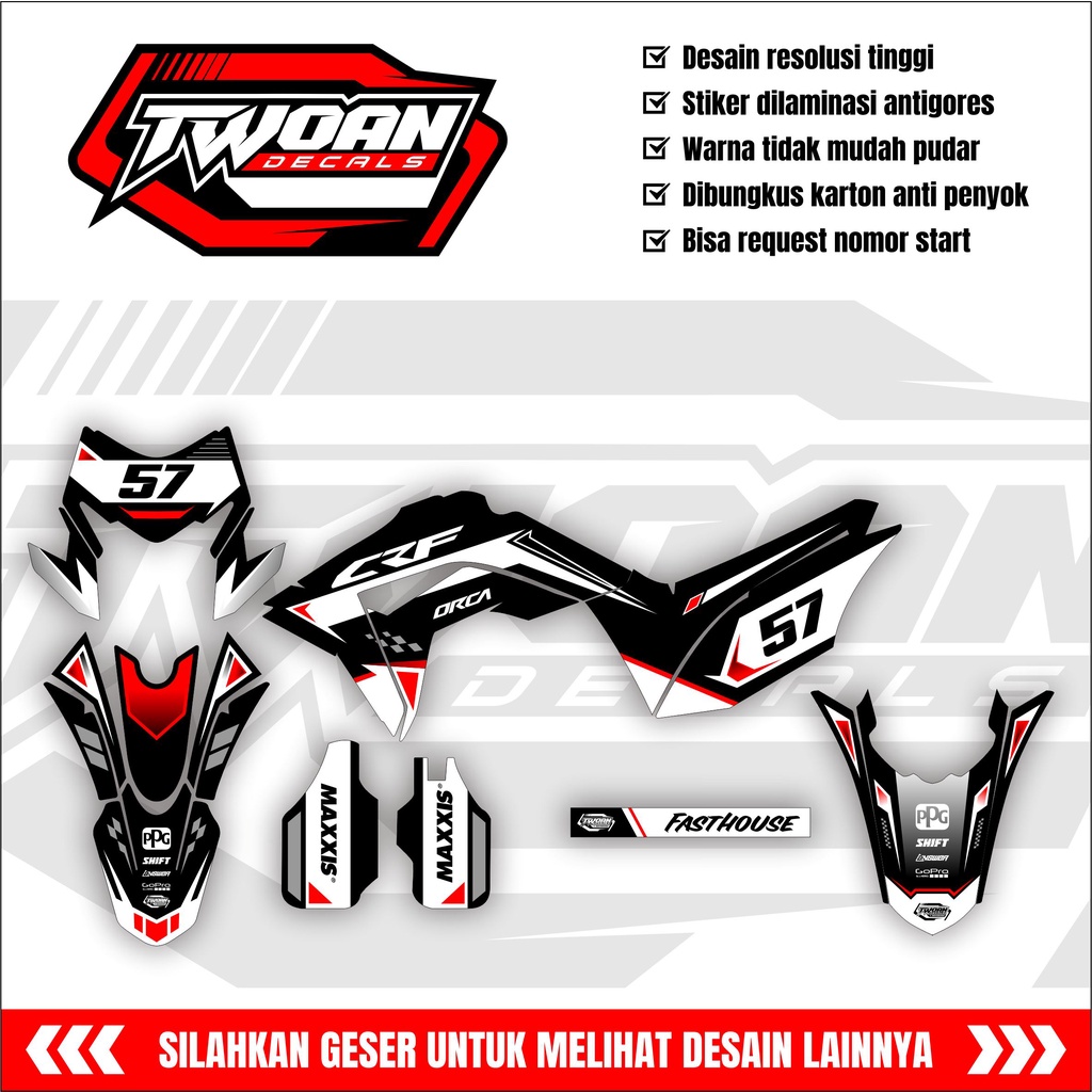 Jual Decal CRF 150l grafis 013 - STICKER DECAL - FULLBODY CUTTING RAPI ...