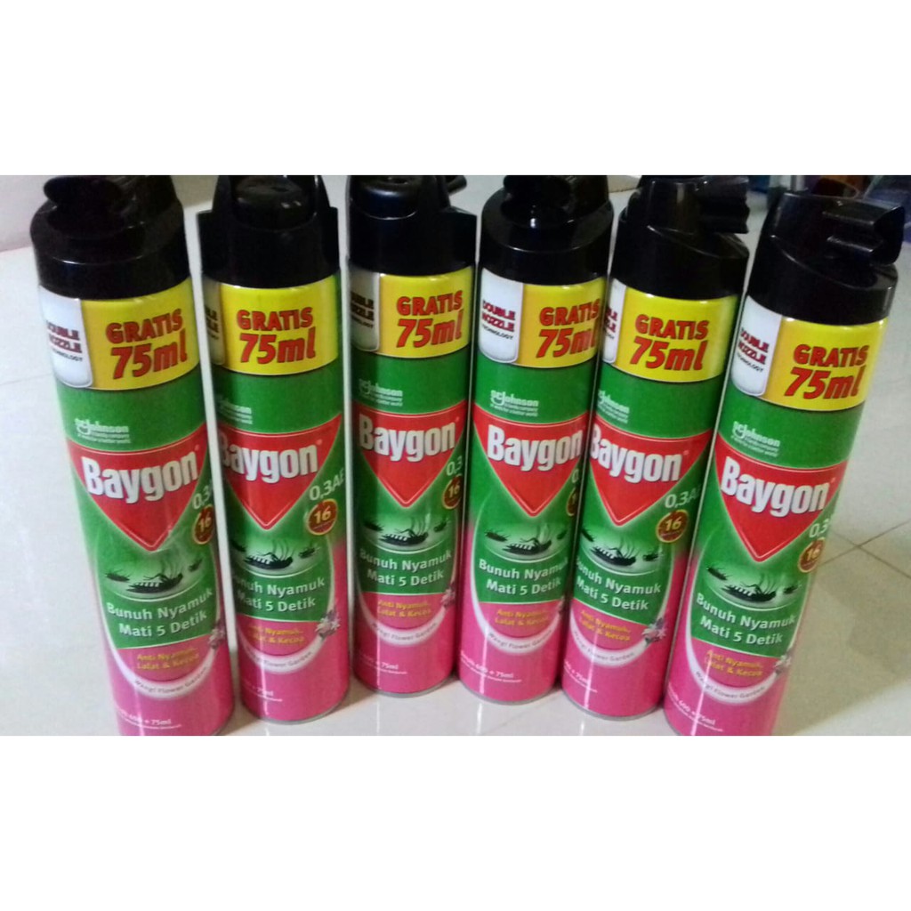 Jual baygon semprot nyamuk flower garden 600 +75ml | Shopee Indonesia