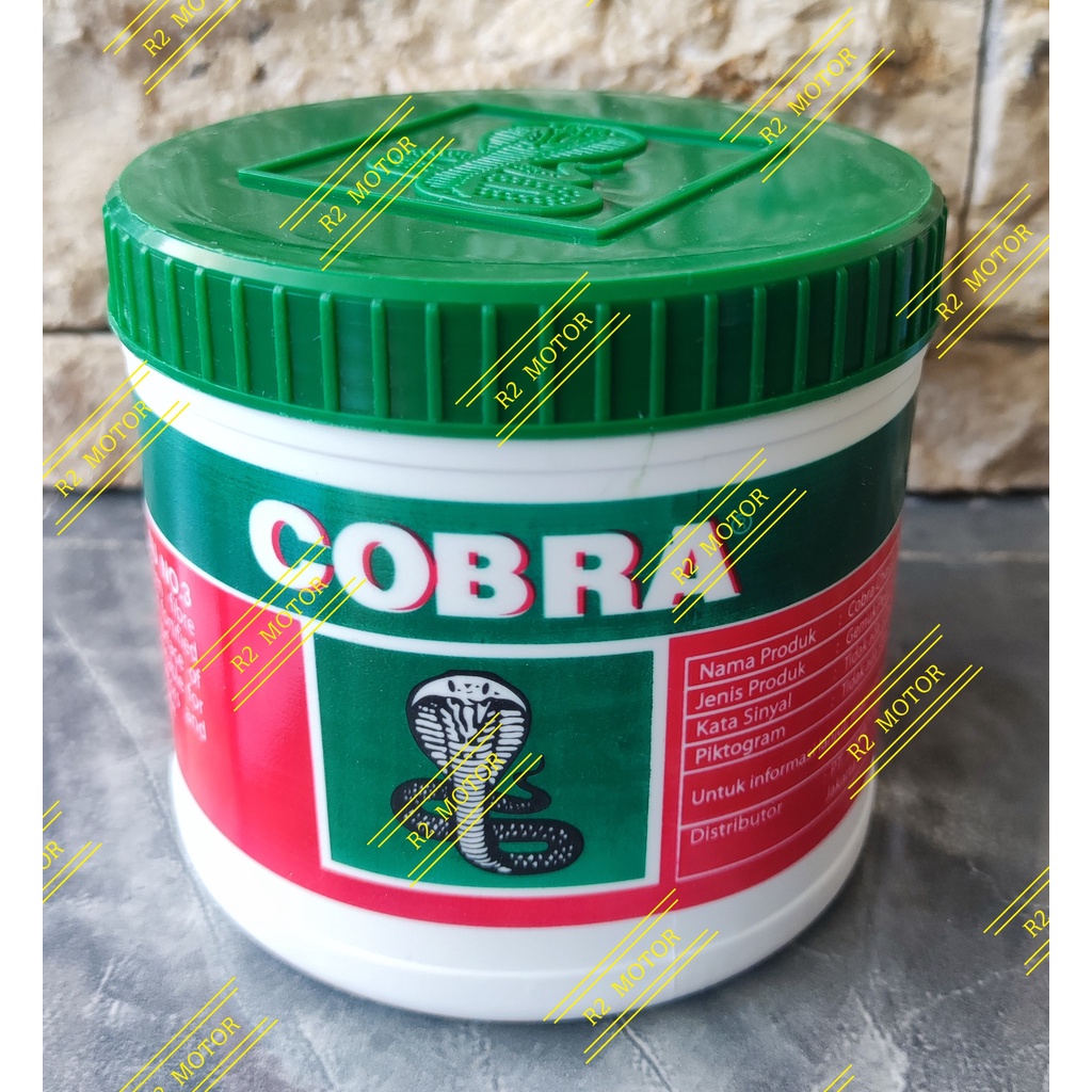 Jual GEMUK GREASE STEMPET MINYAK PELUMAS COBRA 450GR | Shopee Indonesia