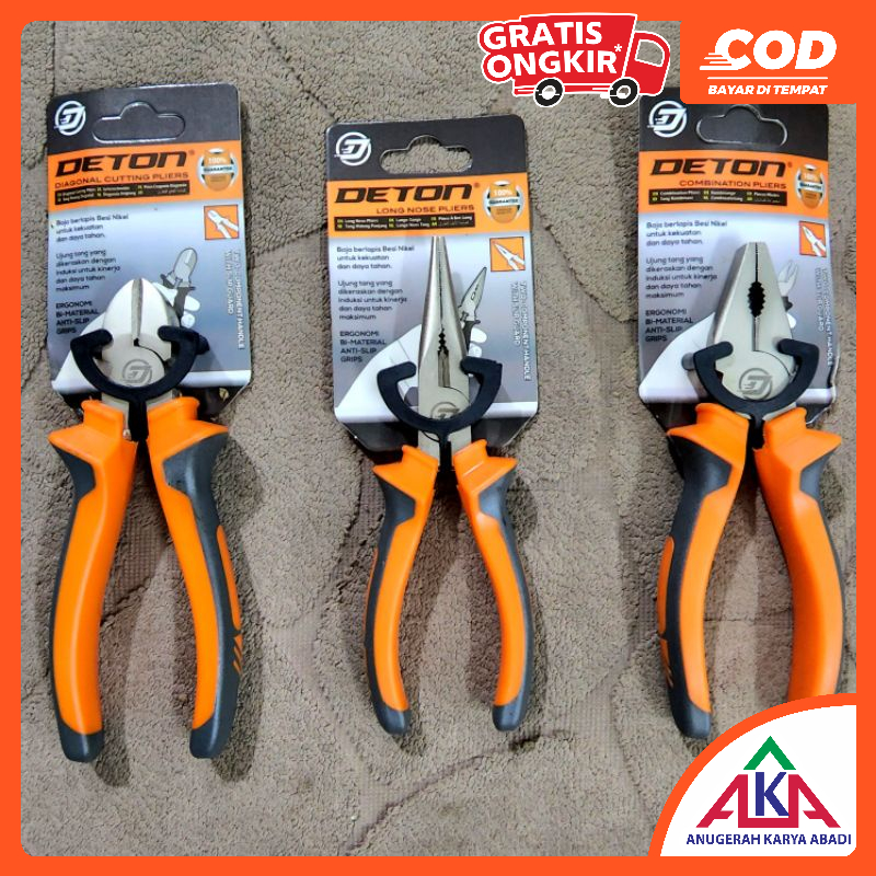 Jual DETON Tang Potong Kombinasi Cucut Anti Karat 6 inch Berkualitas ...