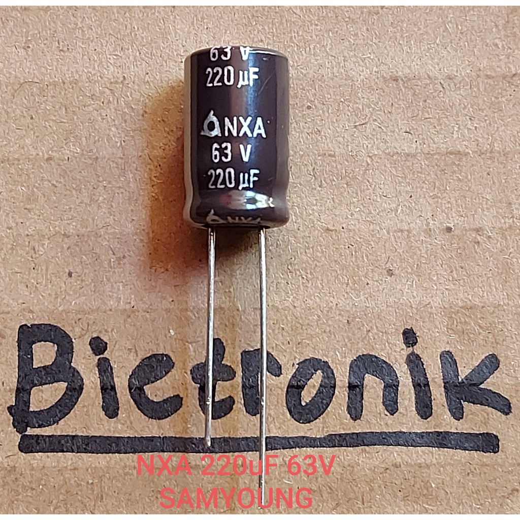 Jual Kapasitor 220uF 63V 7000Hrs 10x16mm Original SAMYOUNG Electronics ...