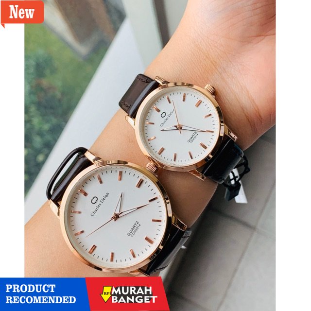 Jual Jam tangan couple terbaik- jam couple charles delon OriginaL Anti ...